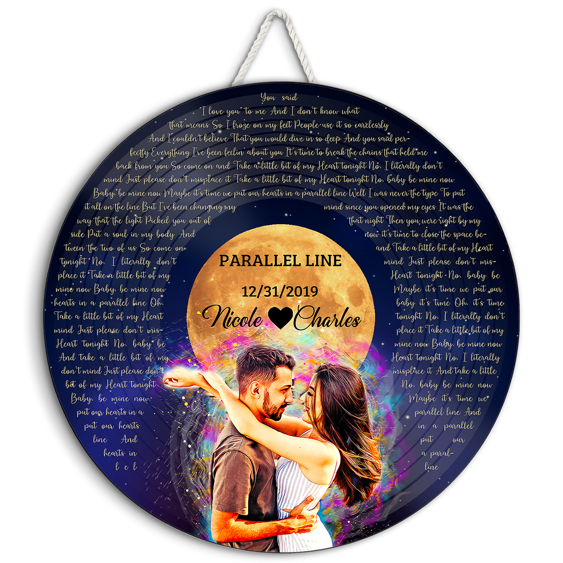 Custom Song Lyric Round Sign