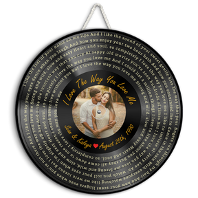 Custom Song Lyrics, Vinyl Record Art, Upload Photo, Customizable Song