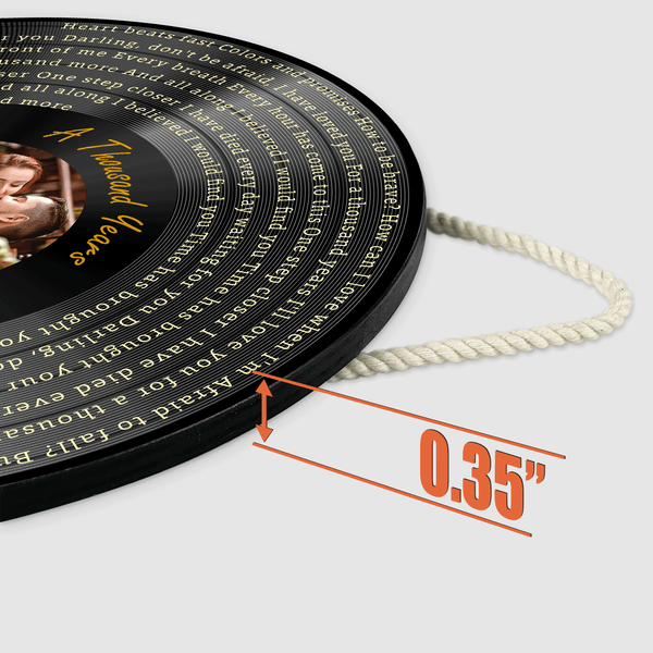 Custom Song Lyrics, Vinyl Record Art, Upload Photo, Customizable Song