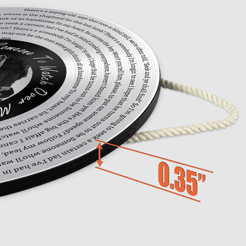 Custom Song Lyrics, Vinyl Record Art, Upload Photo, Customizable Song