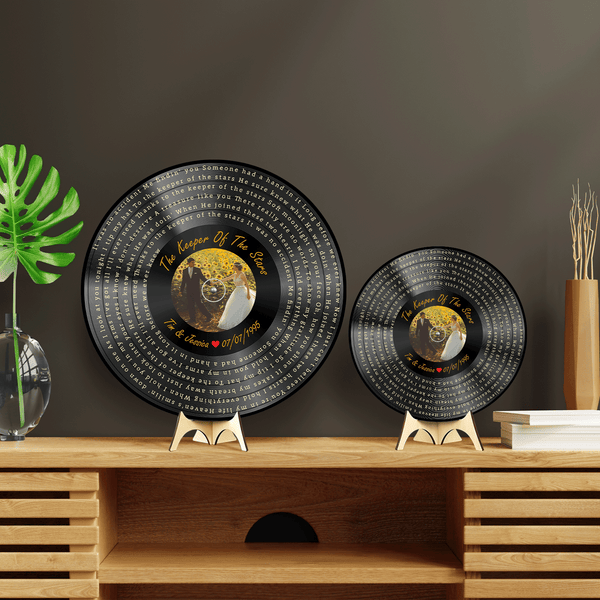 Custom Song Lyrics, Vinyl Record Art, Upload Photo, Customizable Song