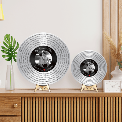 Custom Song Lyrics, Vinyl Record Art, Upload Photo, Customizable Song