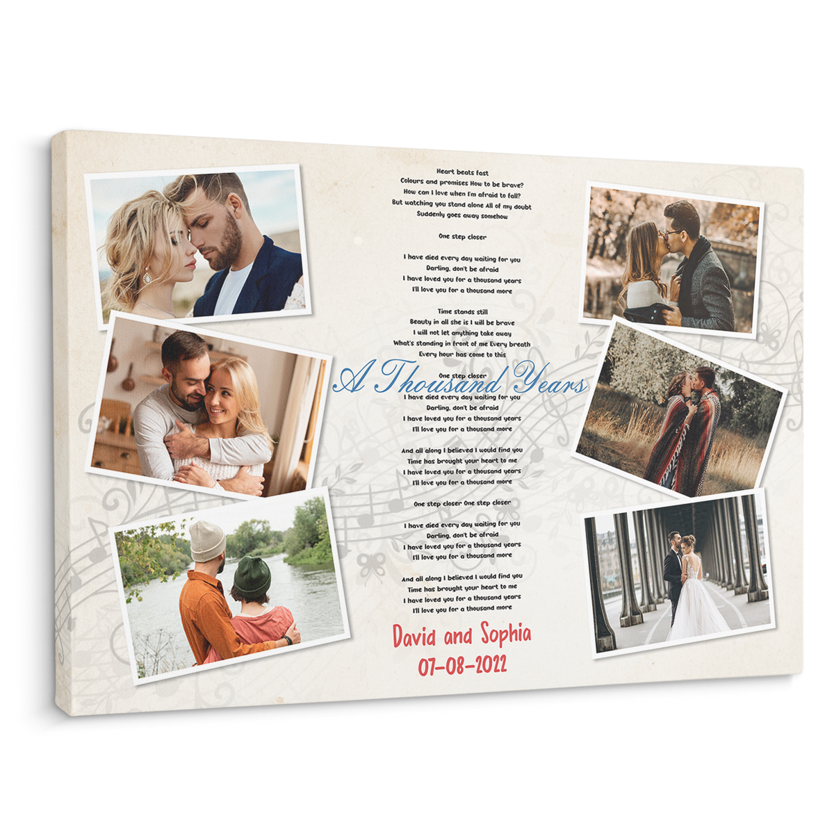 Custom Street Sign Canvas For Couples