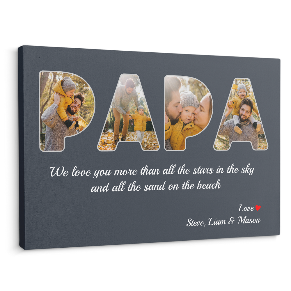 Best Dad Ever Custom Canvas Wall Art | Personalized Gift For Dad