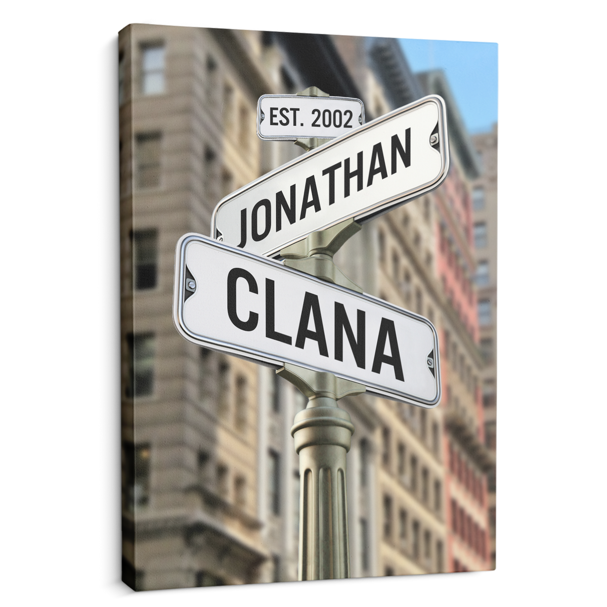 Custom Street Sign Canvas For Couples