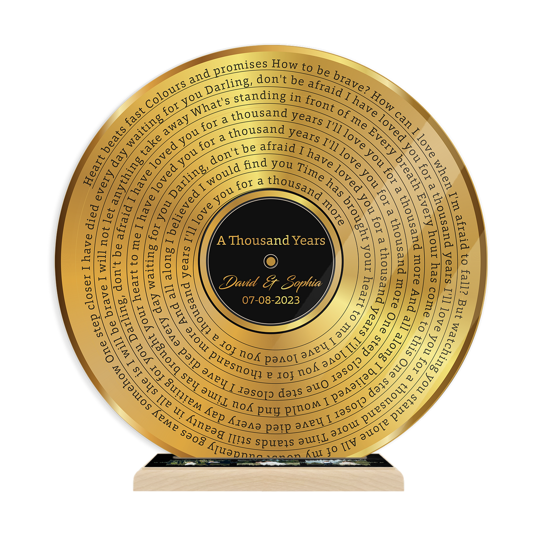 Acrylic Record Plaque