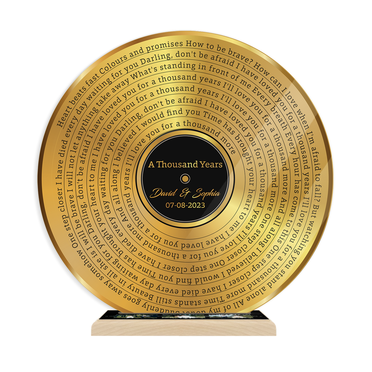 Acrylic Record Plaque