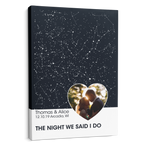 Customizable Star Map Print And Photo, Custom Text White Background Ca