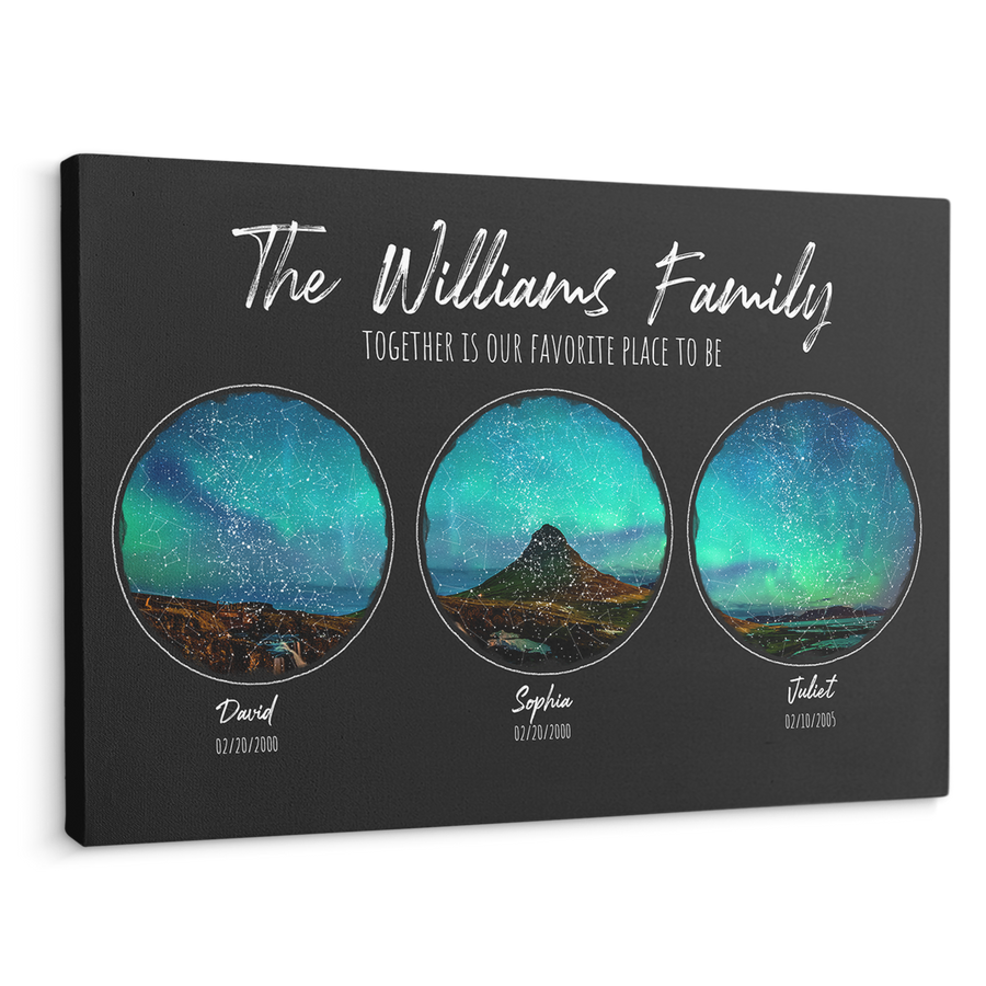 Night Sky Custom Star Map Canvas Print | Best Anniversary Gift Ideas