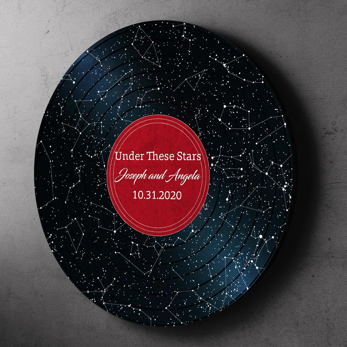 Custom Night Sky By Date And Location, Customizable Text, Vinyl Record