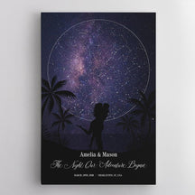Custom Star Map, Customizable Night Sky And Text Galaxy Background Can