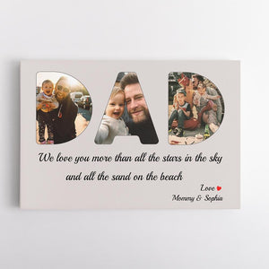 Best Dad Ever Custom Canvas Wall Art | Personalized Gift For Dad