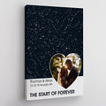 Customizable Star Map Print And Photo, Custom Text White Background Ca
